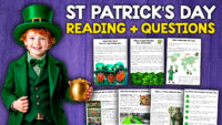 St Patrick's Day Reading Comprehension Passages + Questions