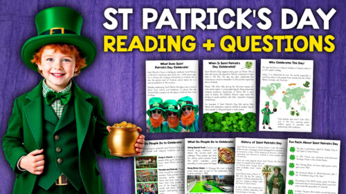 St Patrick's Day Reading Comprehension Passages + Questions