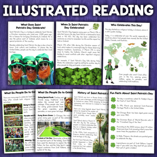 St Patrick's Day Reading Comprehension Passages + Questions
