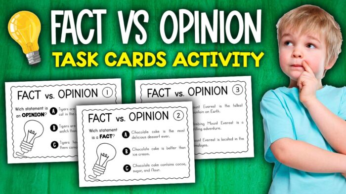 Fact or Opion Activity | Grade 3rd to 6th
