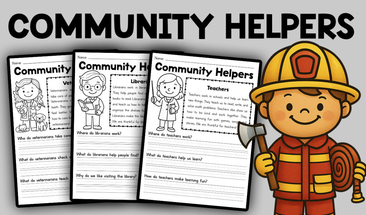 Community Helpers Reading Comprehension Worksheets